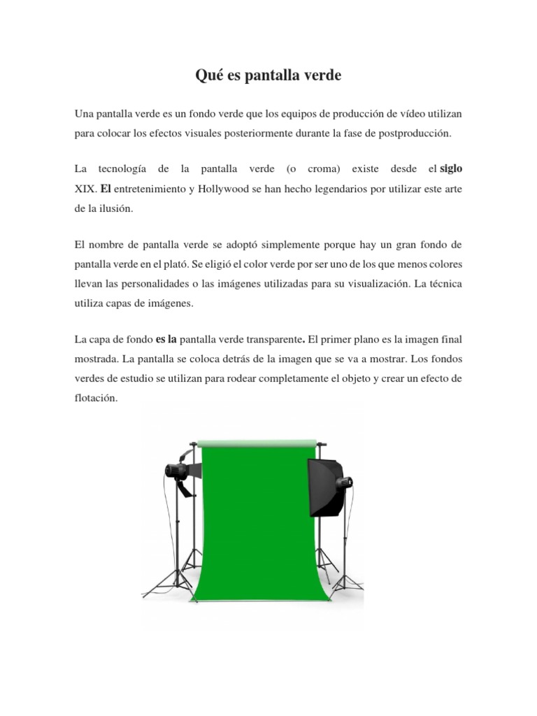 Descubriendo Qué Es La Pantalla Verde Y Cómo Funciona – FSQRD