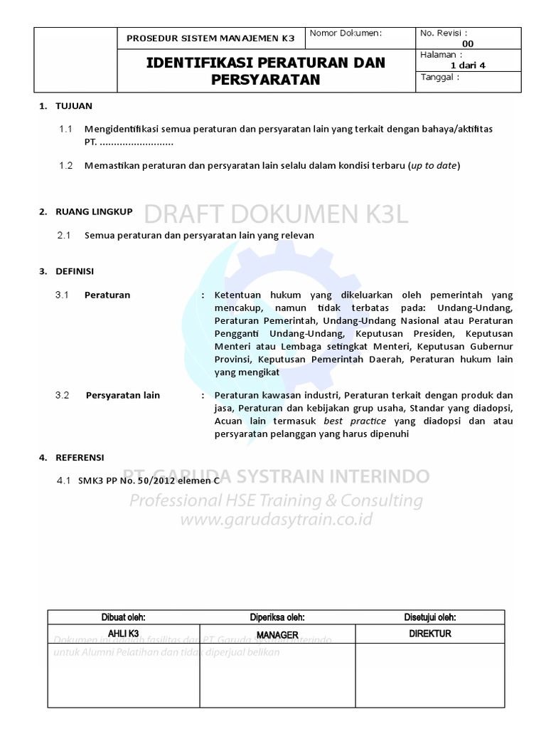 SOP 02 Identifikasi Peraturan | PDF