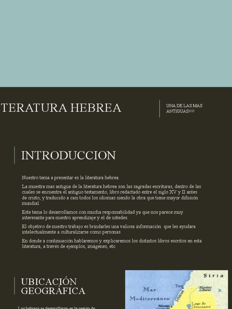 Literatura Hebrea | PDF | Biblia | Viejo Testamento