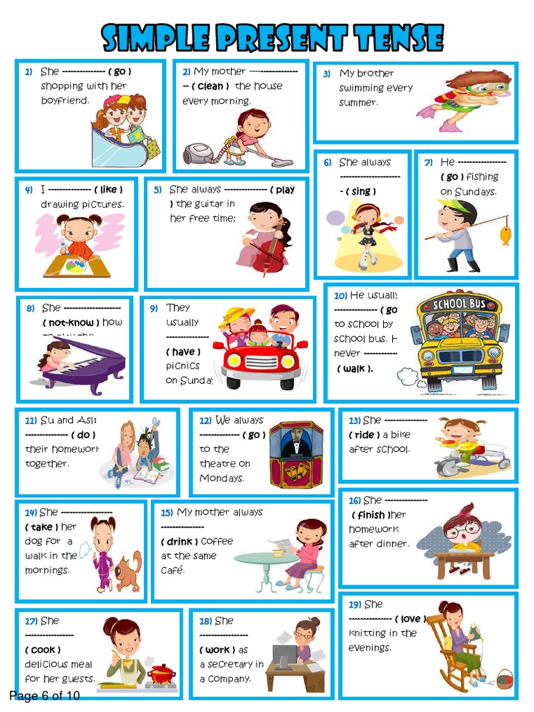 6 7 Class 3 Simple Present 6 10 | PDF | Meal | Lunch
