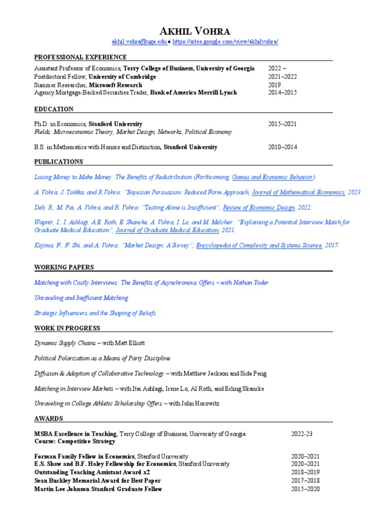 CV Vohra Akhil | PDF | Economics | Economies