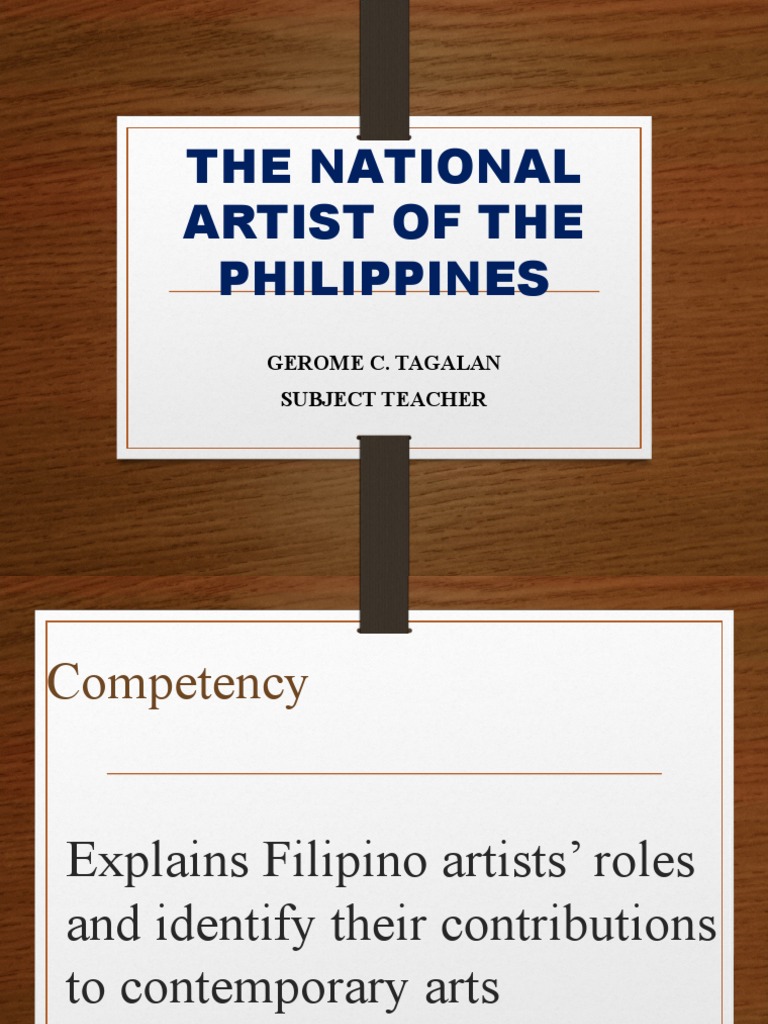 Lesson 3 National Artist of The Phils | PDF | Philippines