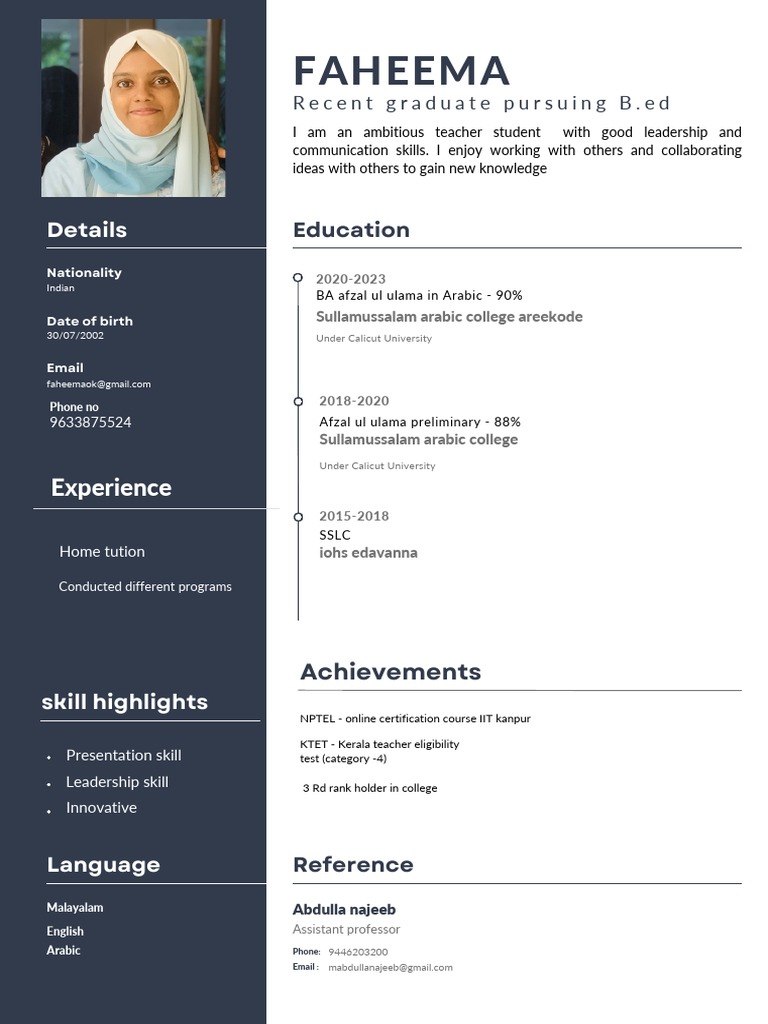 Faheema: Details | PDF