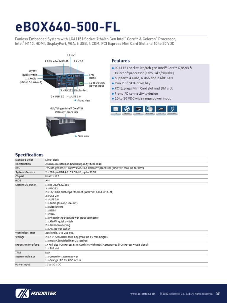 Ebox640 500 FL | PDF | Computer Engineering | Computing