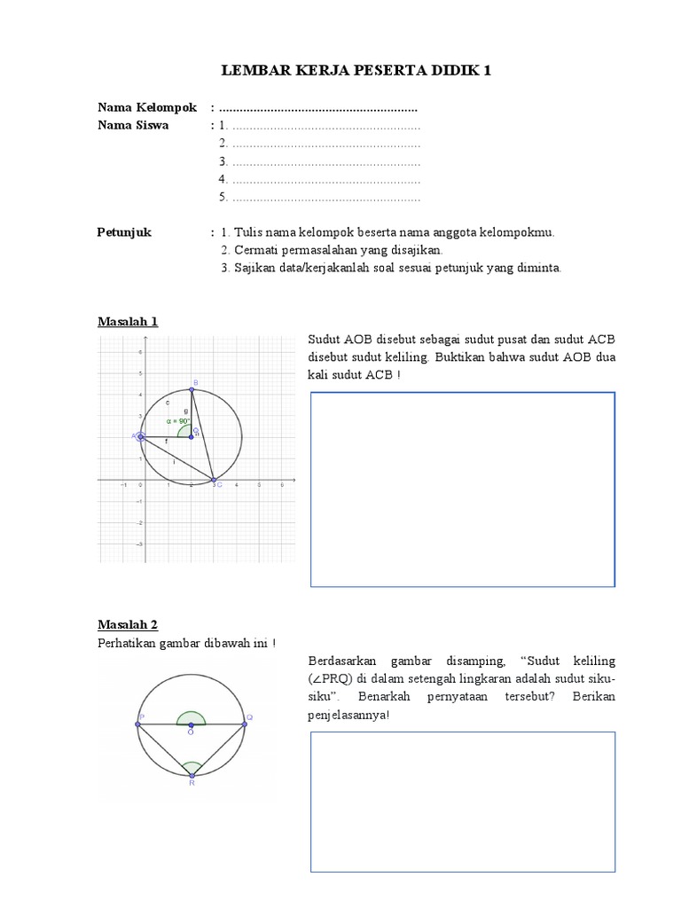 LKPD Lingkaran 1 | PDF