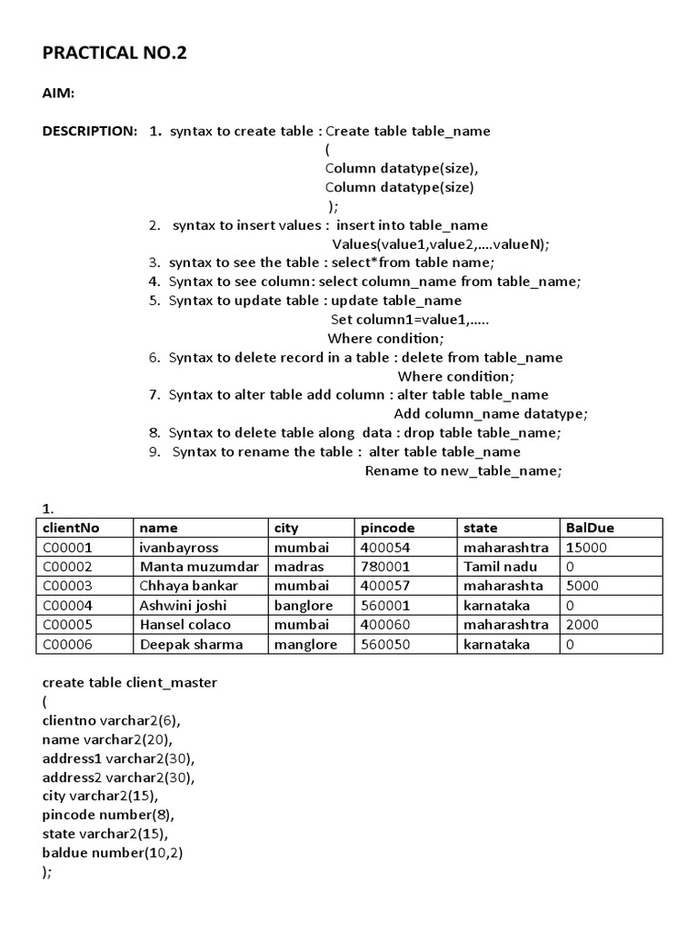 SQL Doc | Download Free PDF | Computer Data | Computer Programming