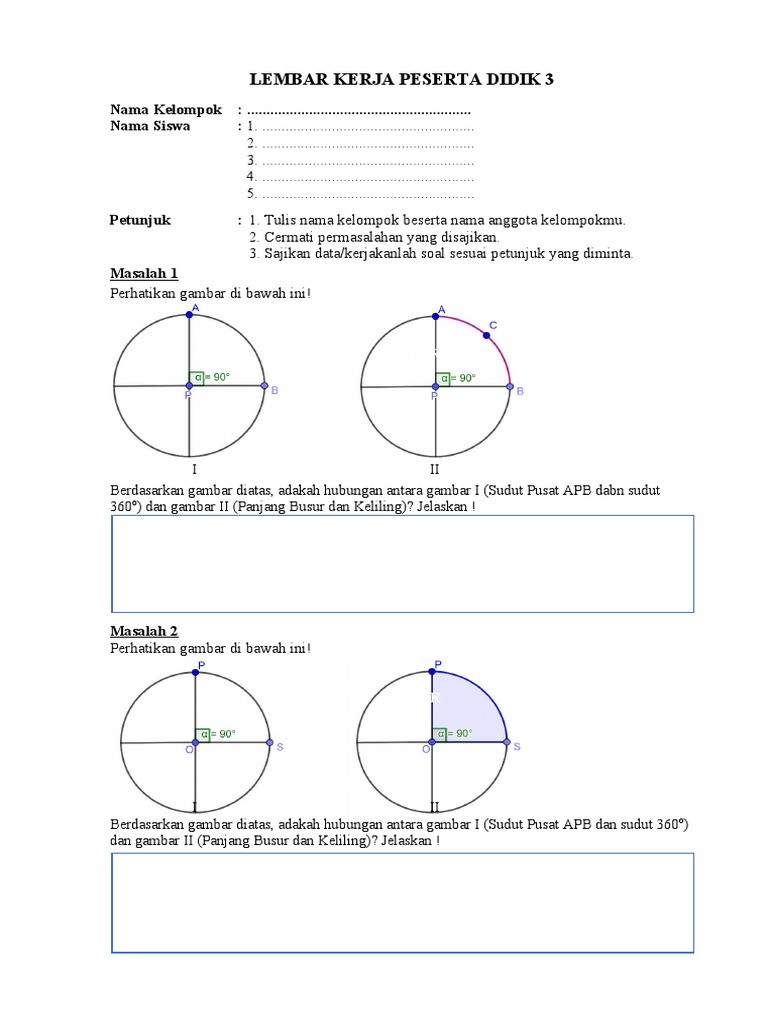 LKPD Lingkaran 3 | PDF