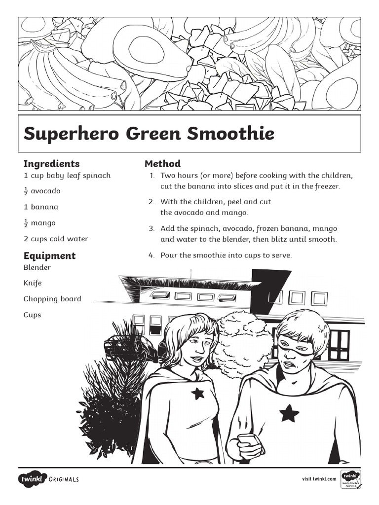 Superhero Smoothie Recipes | PDF | Smoothie | Blender