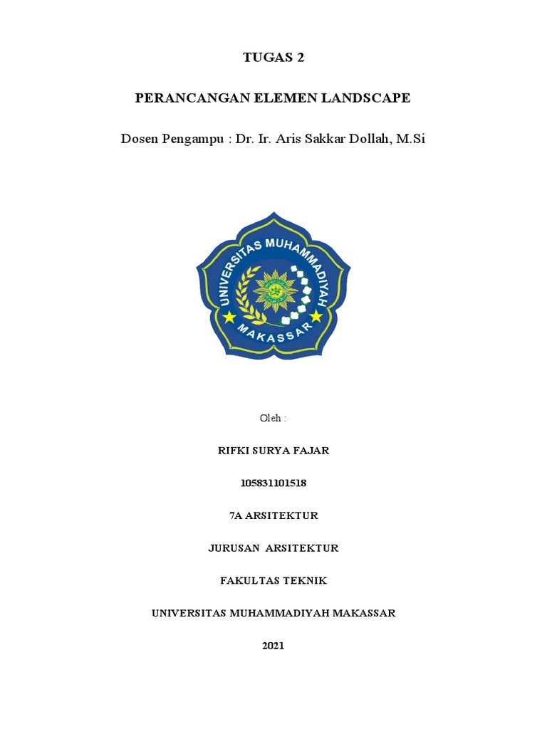 Tugas 2 - P.elemen Landscape - Rifki Surya Fajar | PDF | Ilmu Sosial ...