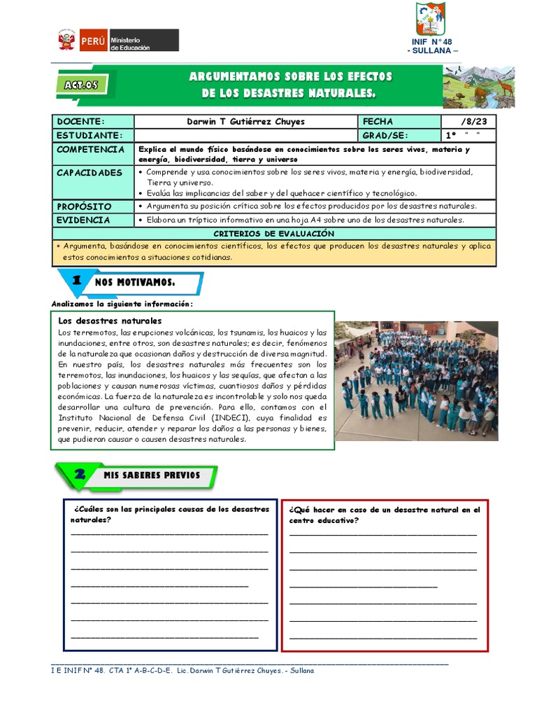 ACTIVIDAD 5-UNIDAD 5 CyT-1° A-B-C-D-E-DARWIN GUTIERREZ-final | PDF ...