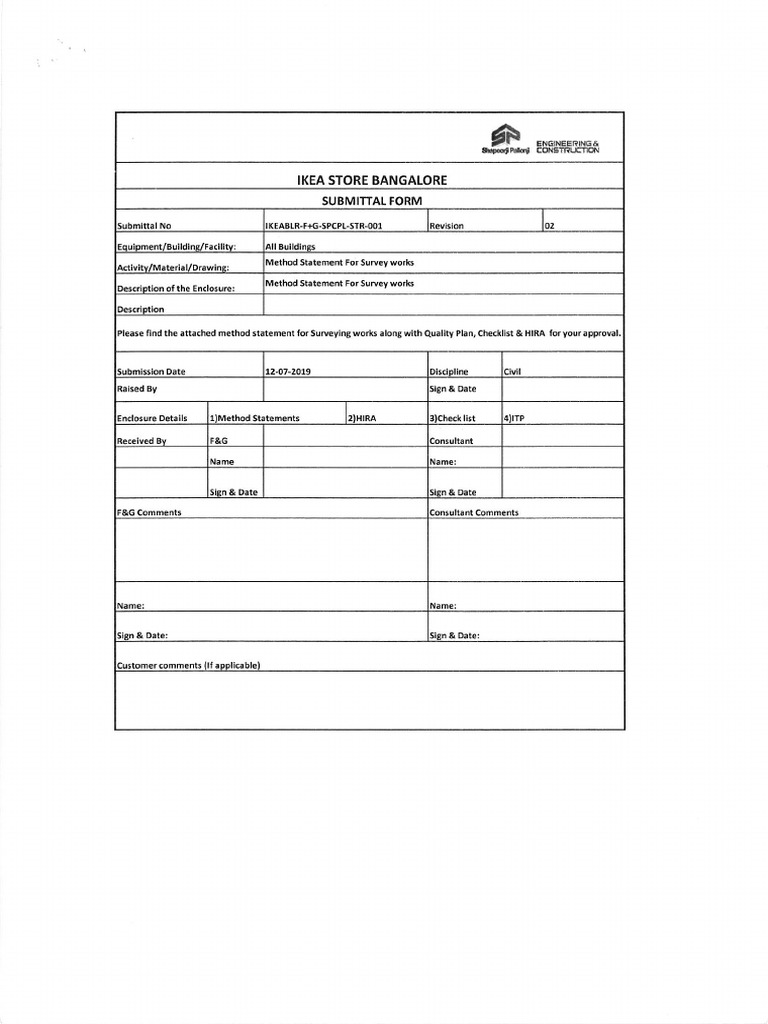 4-Method Statement For Survey Works | PDF