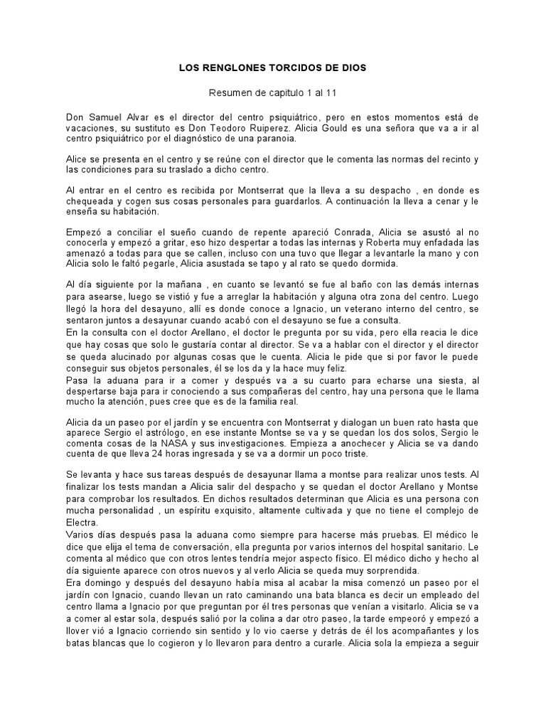 Los Renglones Torcidos de Dios U1 | PDF | Esquizofrenia