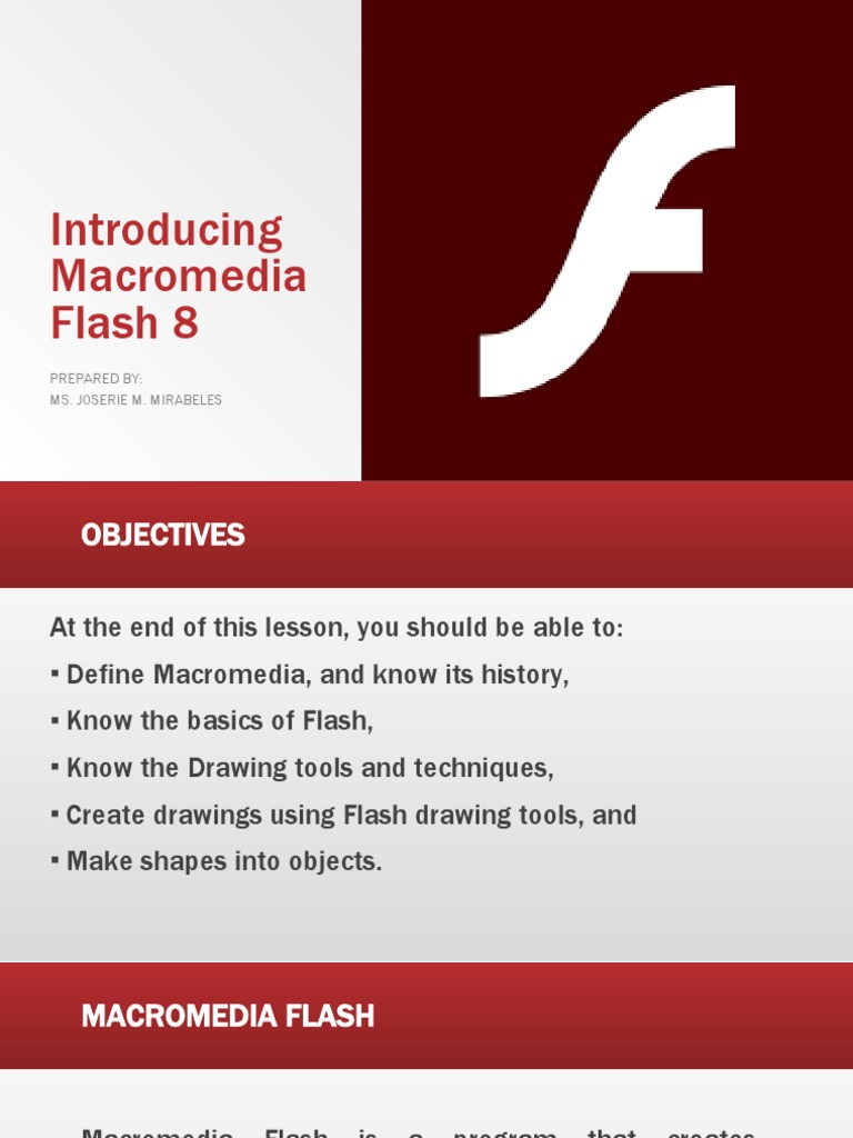 Lesson 2 - INTRODUCING MACROMEDIA FLASH 8 | PDF | Adobe Flash | Drawing