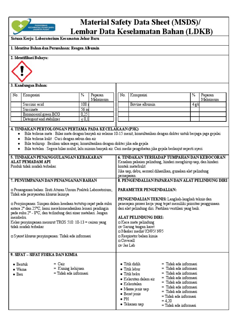 Albumin Msds | PDF