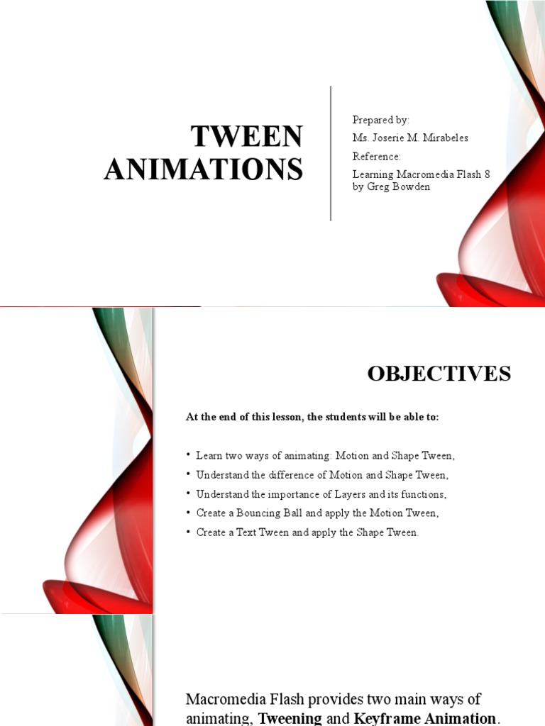 Lesson 4 - Tween Animations | PDF