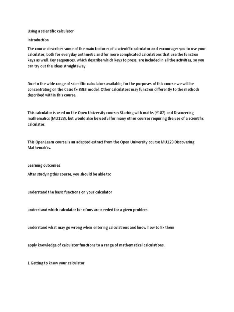 Casio fx-83ES Calculator Guide | PDF | Trigonometric Functions ...