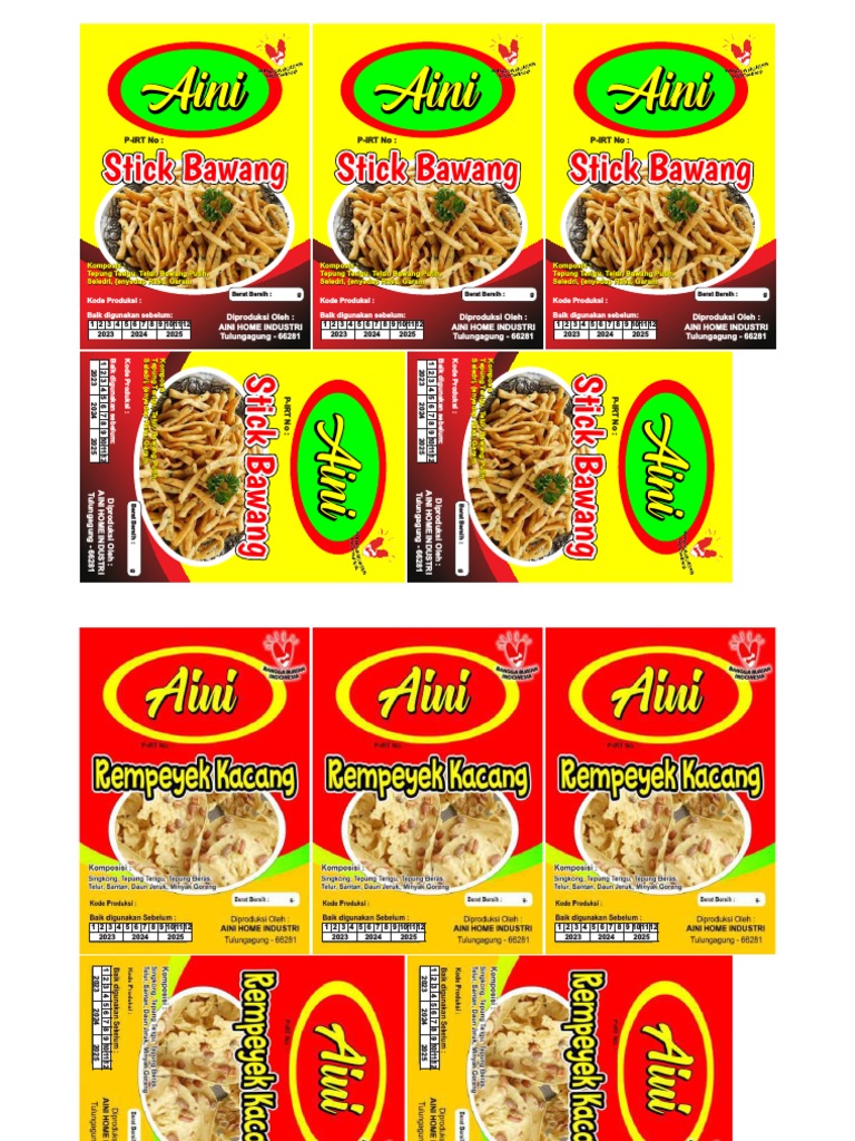 Stick Bawang dan Klethek Singkong Aini | PDF