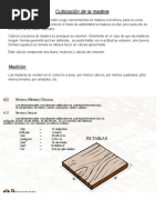 Cómo Cubicar Madera: Guía Práctica | PDF | Volumen | Pie (unidad)