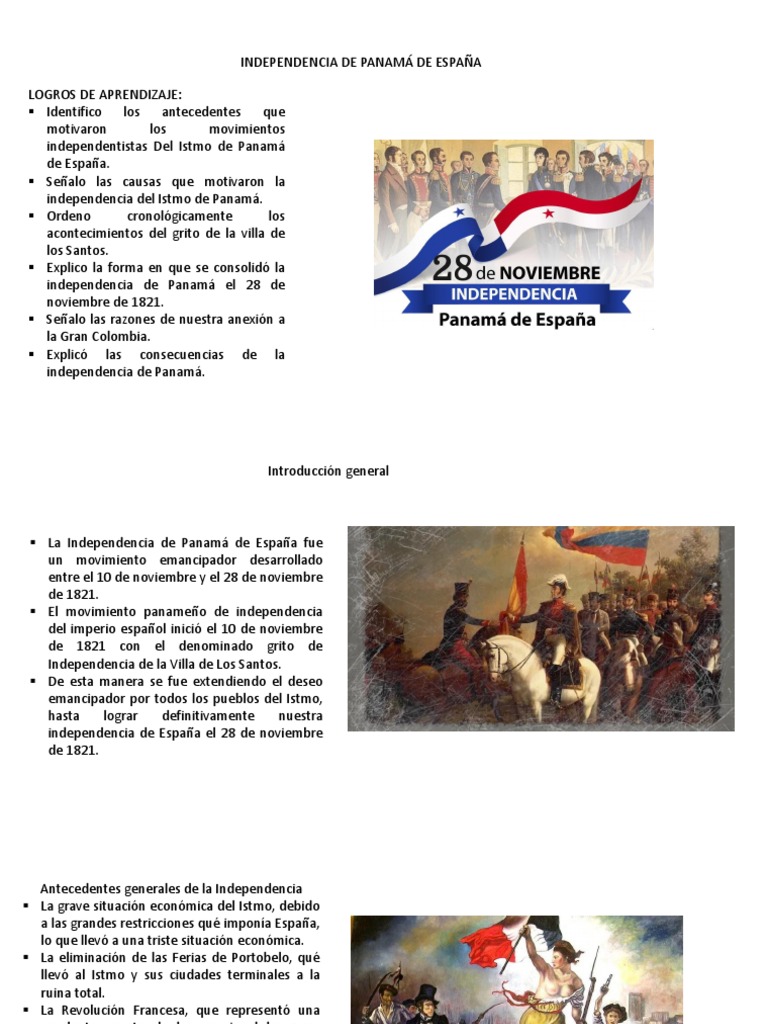 Independencia de Panamá: Causas y Fechas | PDF | Panamá | America latina