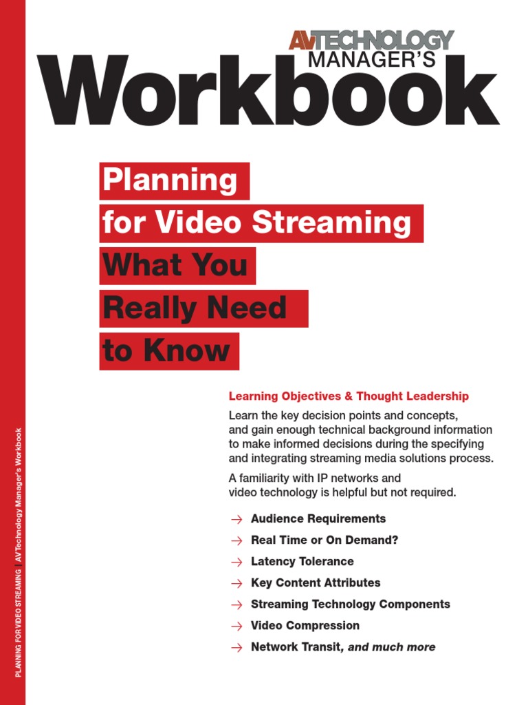 AVT Workbook Video Streaming Whitepaper | PDF | Streaming Media | Computer Network