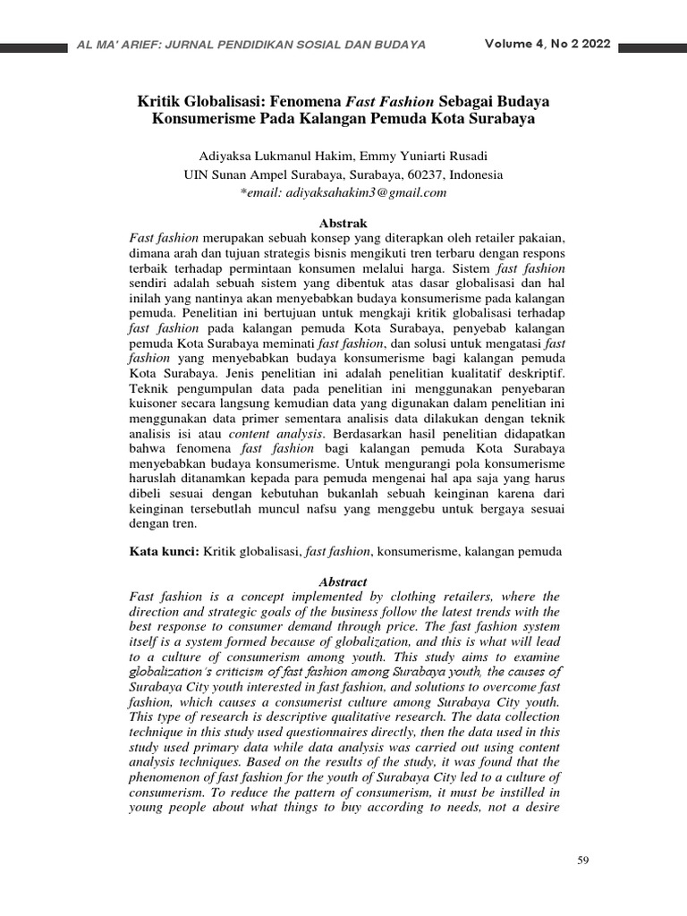 Kritik Fast Fashion dan Konsumerisme Pemuda | PDF | Ilmu Sosial