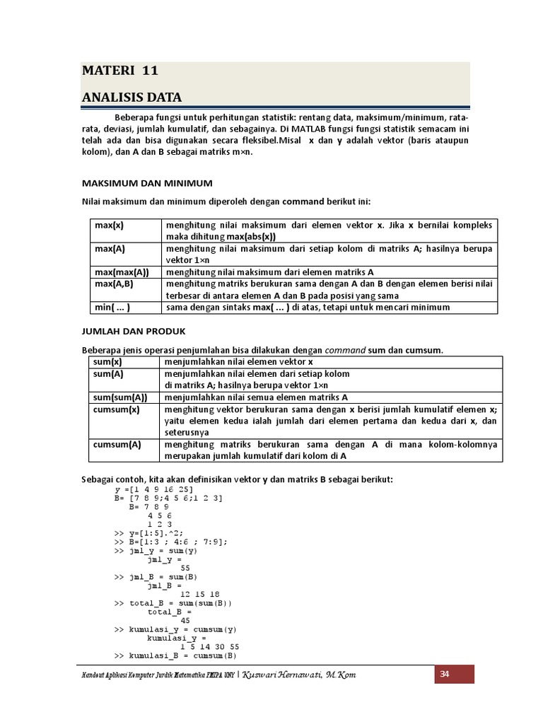 Materi 11 Analisis Data | PDF