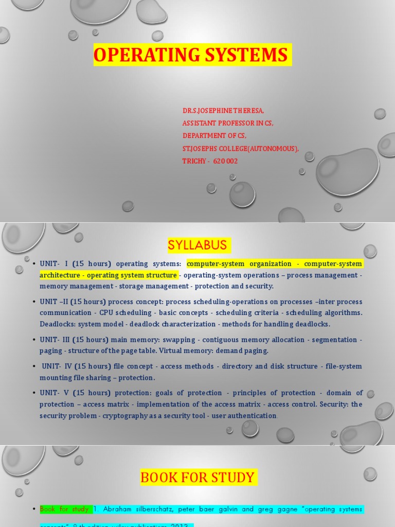 Operating Systems | PDF | Process (Computing) | Computer Data Storage