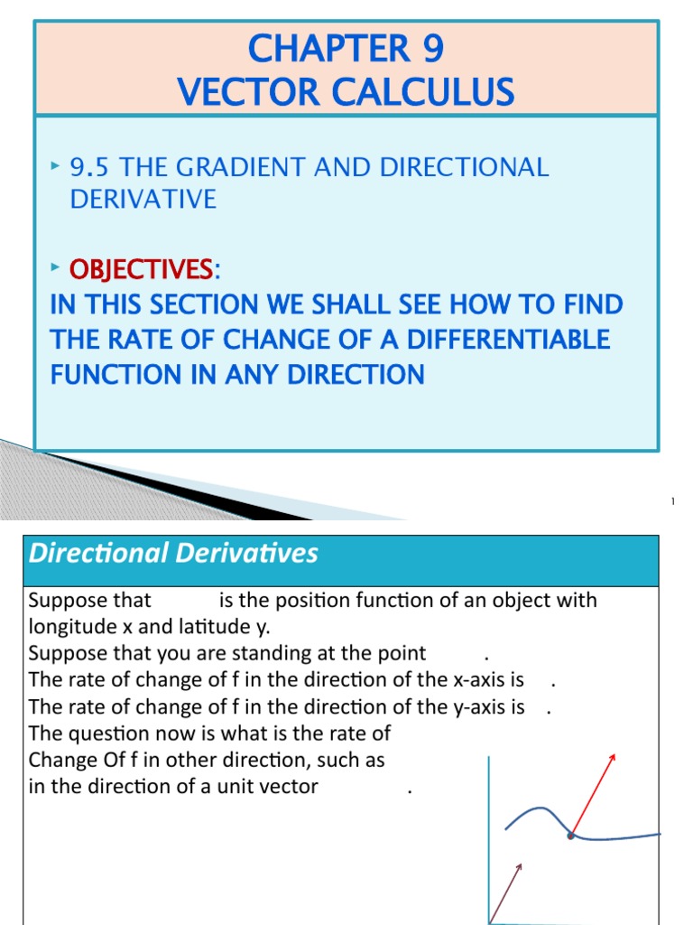 Vector Calculus | PDF | Derivative | Gradient