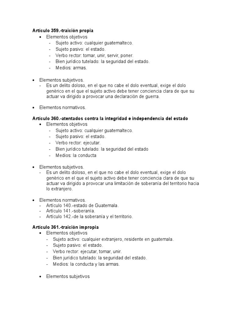 Análisis del Artículo 359 del Código Penal | PDF | Intención (Derecho ...
