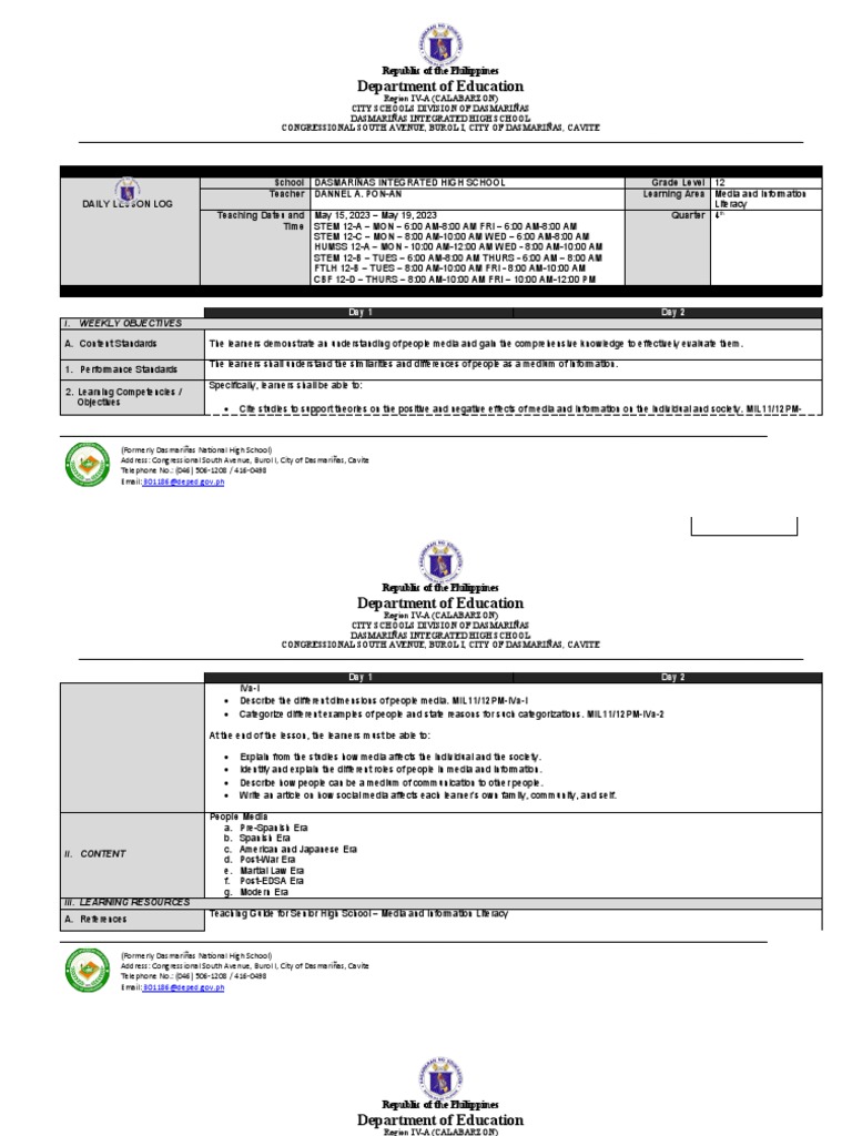 MIL - DLL 4TH Quarter - Week 3 | PDF | Social Media | Popular Culture & Media Studies