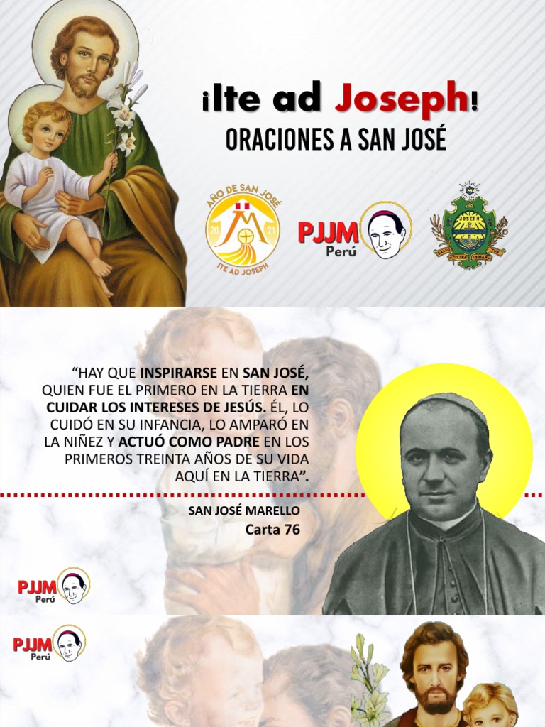 Oraciones A San José - PJJM Perú | PDF | María, madre de Jesús | San José