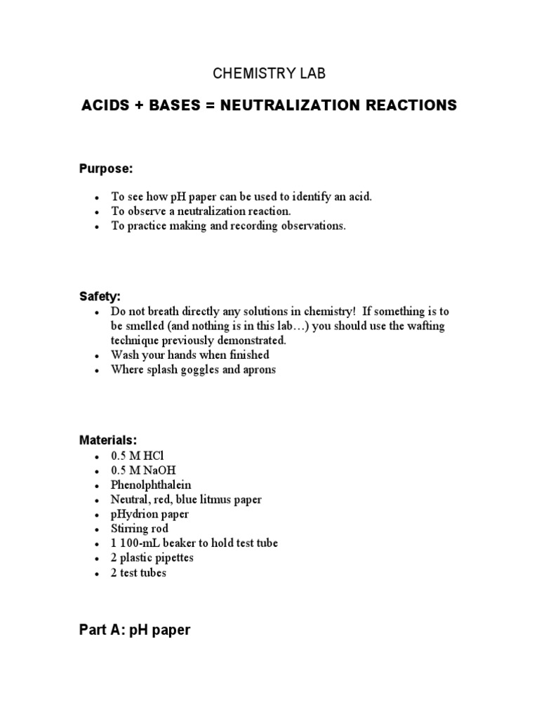 S2-2-08 - Neutralization - Experiment (1) | PDF | Ph | Acid