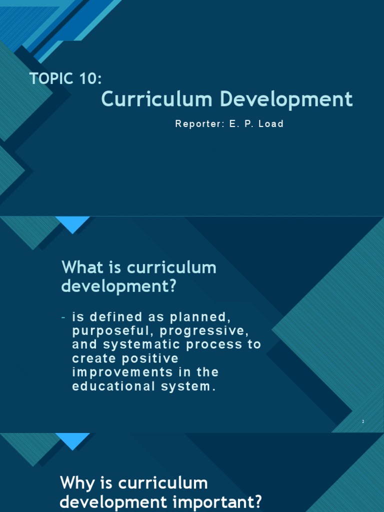 Curriculum Development | PDF | Curriculum | Learning