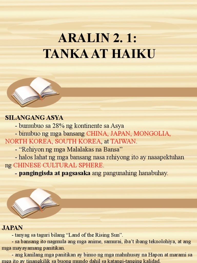ARALIN 2.1 TANAKA AT HAIKU (Mga Ponemang Suprasegmental) | PDF