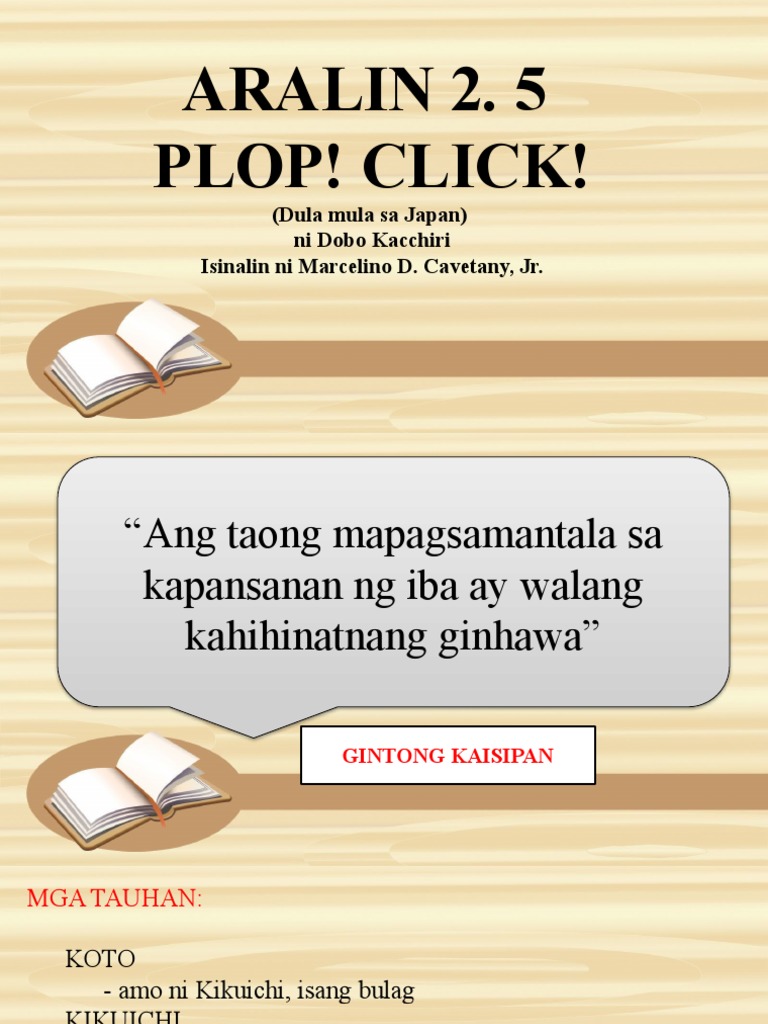 ARALIN 2. 5 Plop! Click! (Mga Pang-Ugnay) | PDF