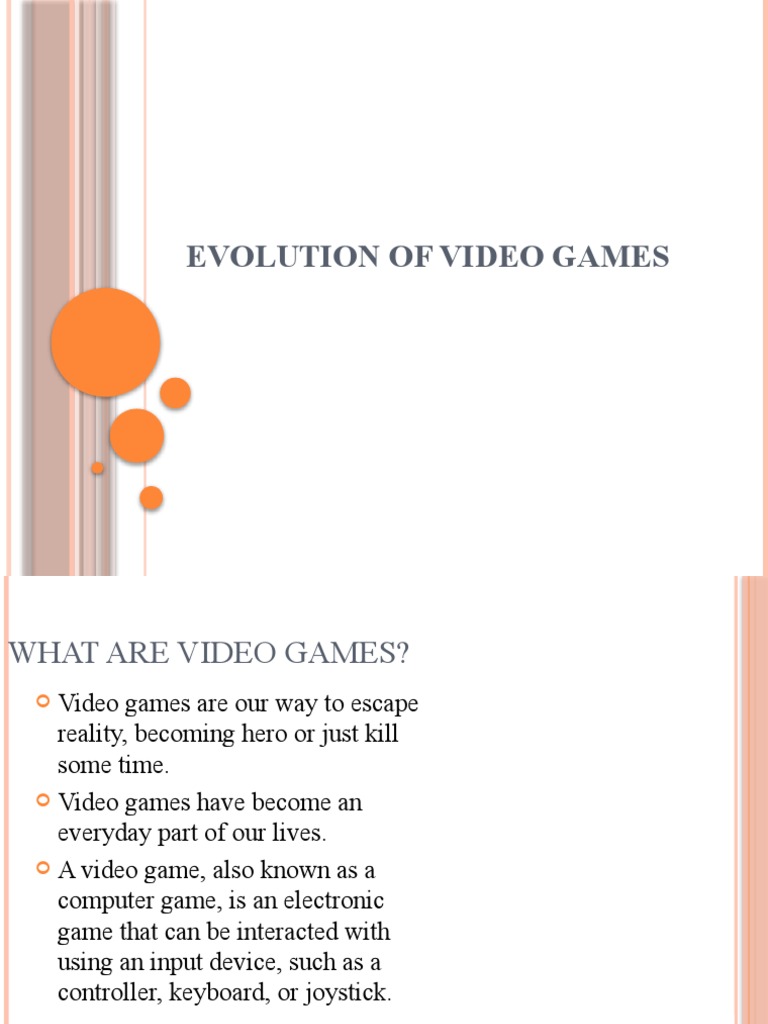 Evolution of Video Games | PDF
