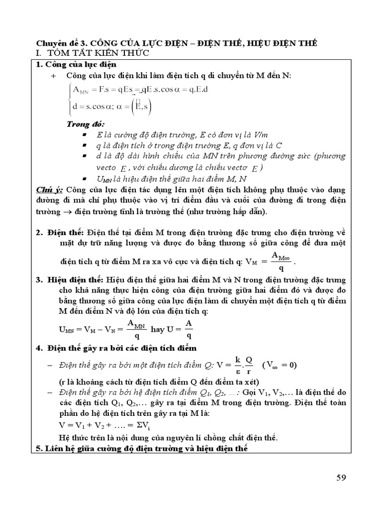 CHUYEN ĐE 3 CONG CUA LUC DIEN DIEN THE HIEU DIEN THE 17tr | PDF