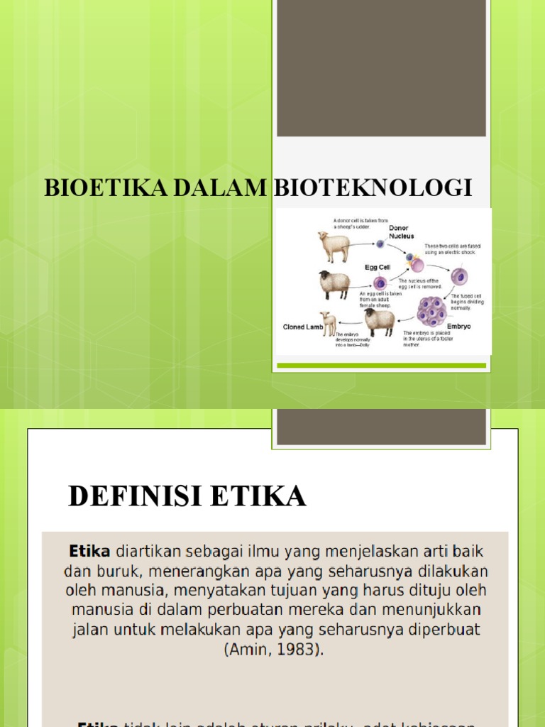 Bioetika Dalam Bioteknologi | PDF | Pengembangan Diri | Kesehatan Holistik