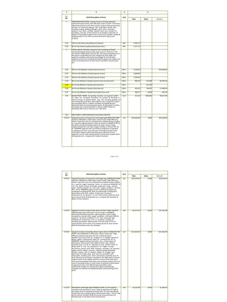 Fire Detection & Protection - Excel | PDF