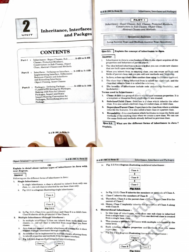 Oops Unit 2 Pdf Inheritance Object Oriented Programming Class Computer Programming 6709