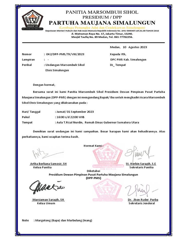 UNDANGAN DPC (1) | PDF