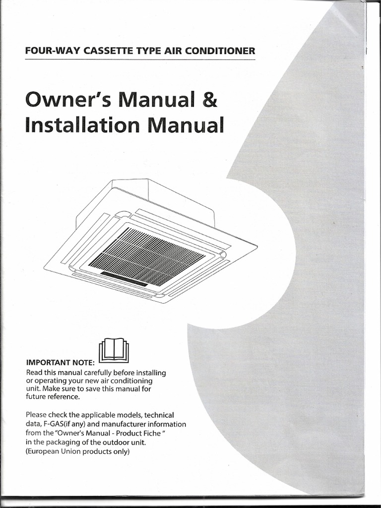 Four-Way Cassette Type Air Conditioner | PDF