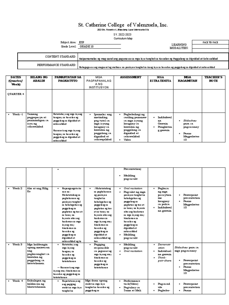 Cmap Grade 10 | PDF