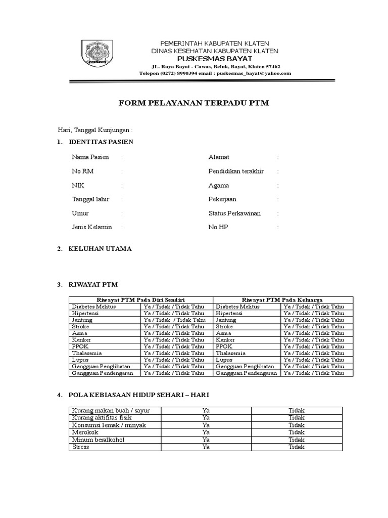 Form Pandu Ptm Pdf