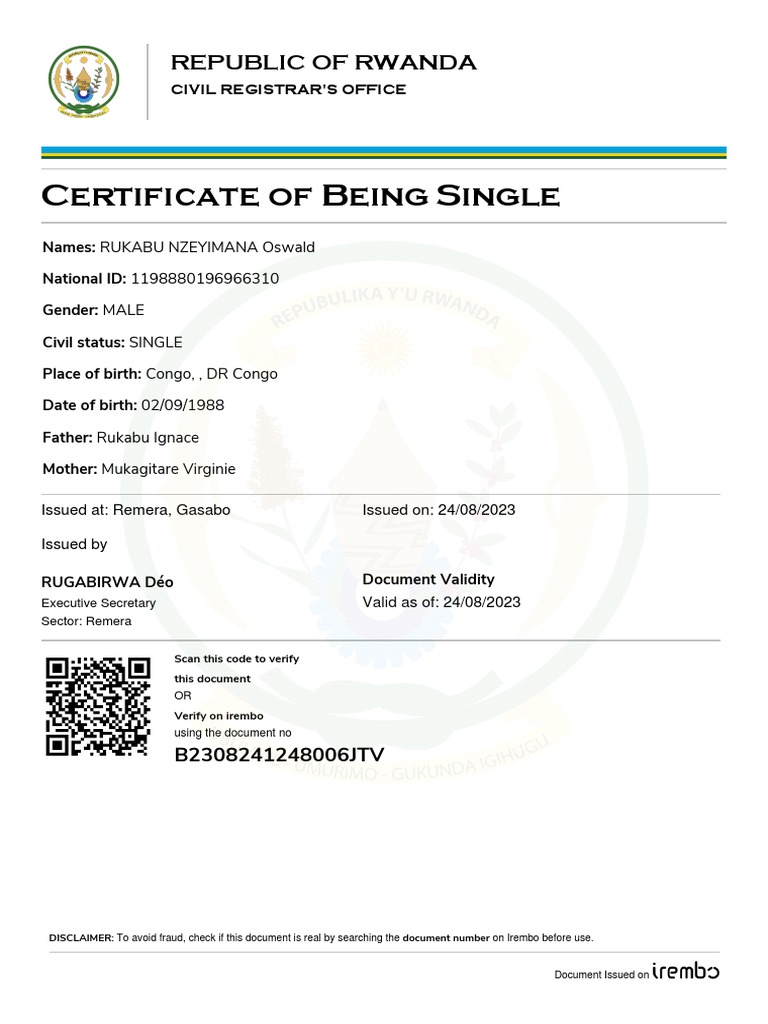 Single Certificate | PDF