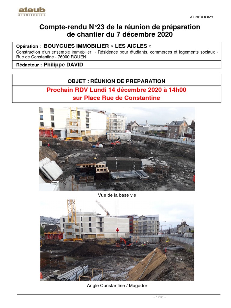 CR N°23 Du 07-12-2020 | PDF | Génie du bâtiment | Ingénierie civile