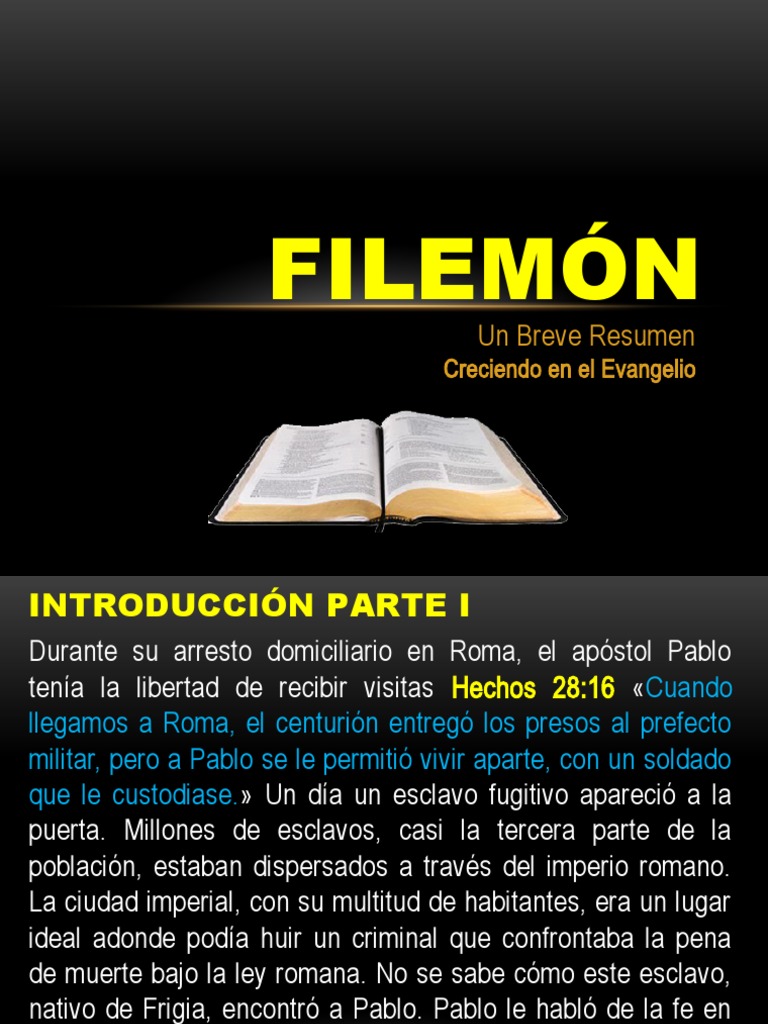 Filemón | PDF | Pablo el apóstol | Epístola a Filemón