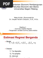 Koefisien Determinasi R Square Dalam Analisis Regresi Linear | PDF