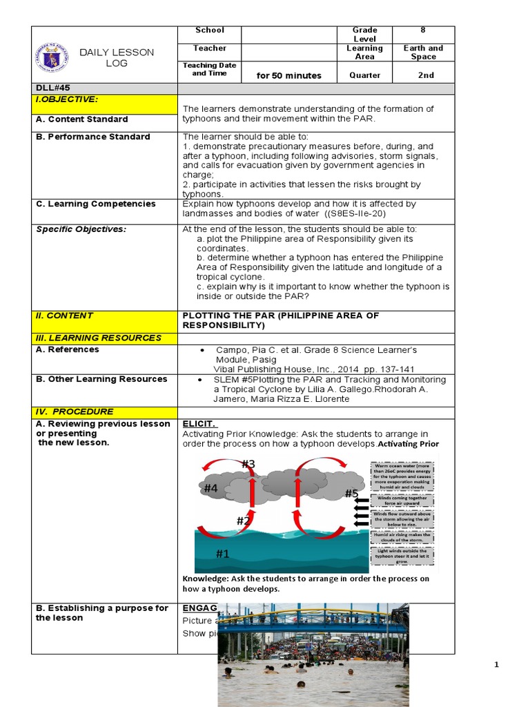 Lesson Plan - Plotting The Par | PDF | Latitude | Tropical Cyclones