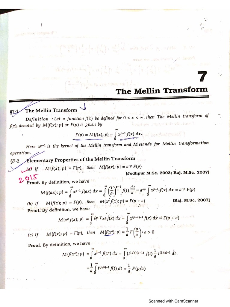 Mellin Transform | PDF